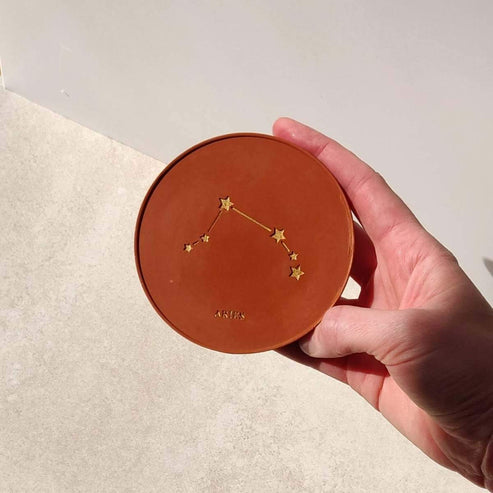 Custom Star Sign Coasters in Terracotta | Unique Handmade Homewares ...